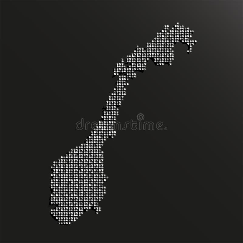 Vector Map Norway from Silver Sequin or Glitter Stock Vector ...