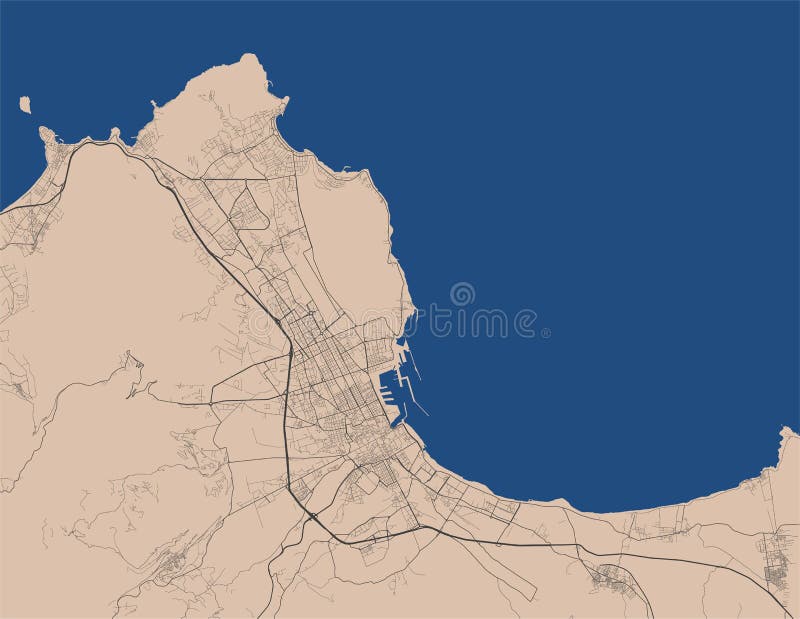 Vector Map of Palermo. Street Map Art Poster Illustration Stock Vector ...