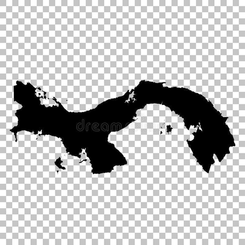 Vector Map Panama. Isolated Vector Illustration. Black on White ...