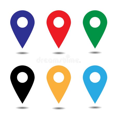Vector of Map Pointer Icon Set. GPS Location Symbol Stock Illustration - Illustration of ...