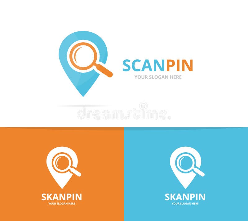 Map Pointer with Loupe and Home Icons. Vector Illustration. Stock Vector - Illustration of flat ...