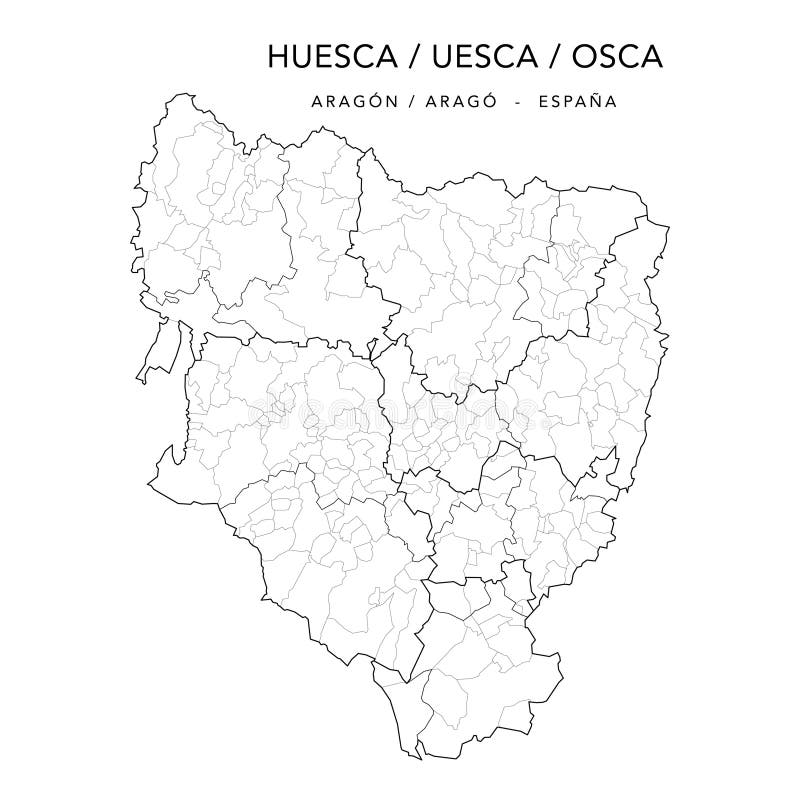 Geopolitical Vector Map of the Province of Huesca Also Uesca or Osca ...