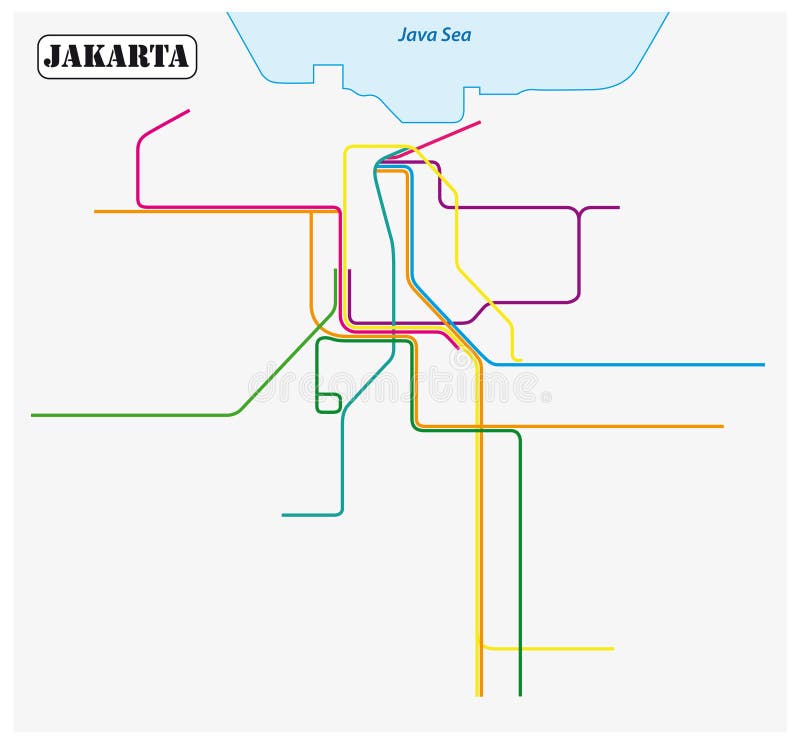 Vector Map of the Indonesian Megacity Urban Area Jabodetabek Stock ...