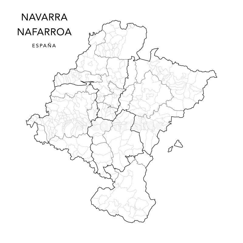 Geopolitical Vector Map of Navarre As of 2022 Stock Vector ...