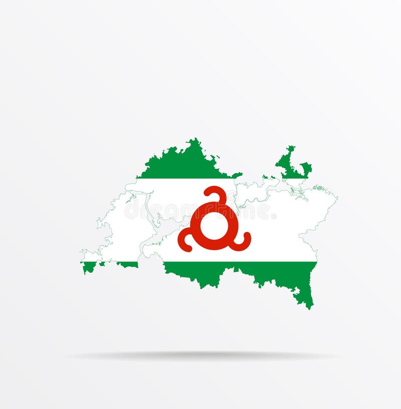 Vector Map Republic of Tatarstan Combined with Republic of Ingushetia ...