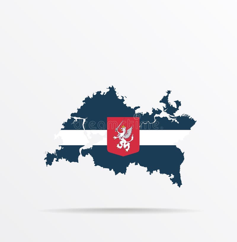 Vector Map Republic of Tatarstan Combined with Latgalians Latgalia ...