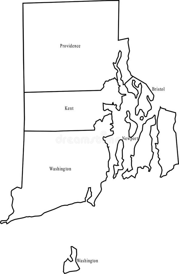 Rhode Island County Map Vector Stock Illustrations – 168 Rhode Island ...