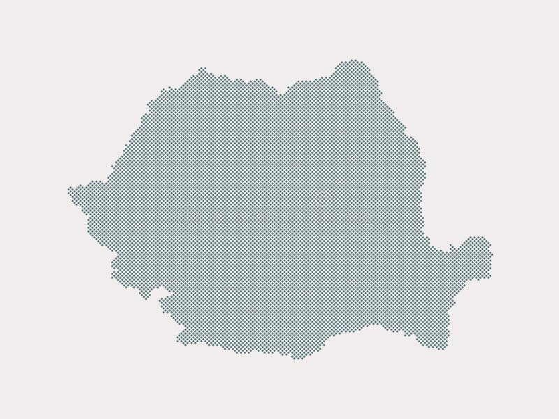 Vector Map Romania for Points, Dotted Template Stock Vector ...