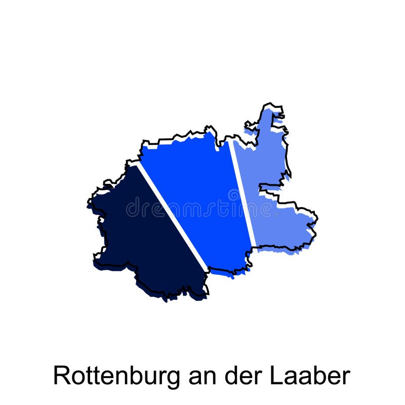 Vector Map of Rottenburg an Der Laaber. Borders of for Your Infographic ...
