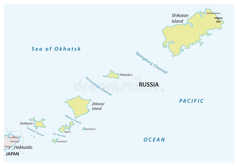 Vector Map of Russian Island Group Habomai Stock Vector - Illustration ...