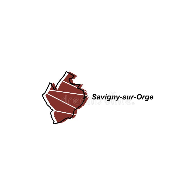 Vector Map of the Savigny Sur Orge. Borders of for Your Infographic ...