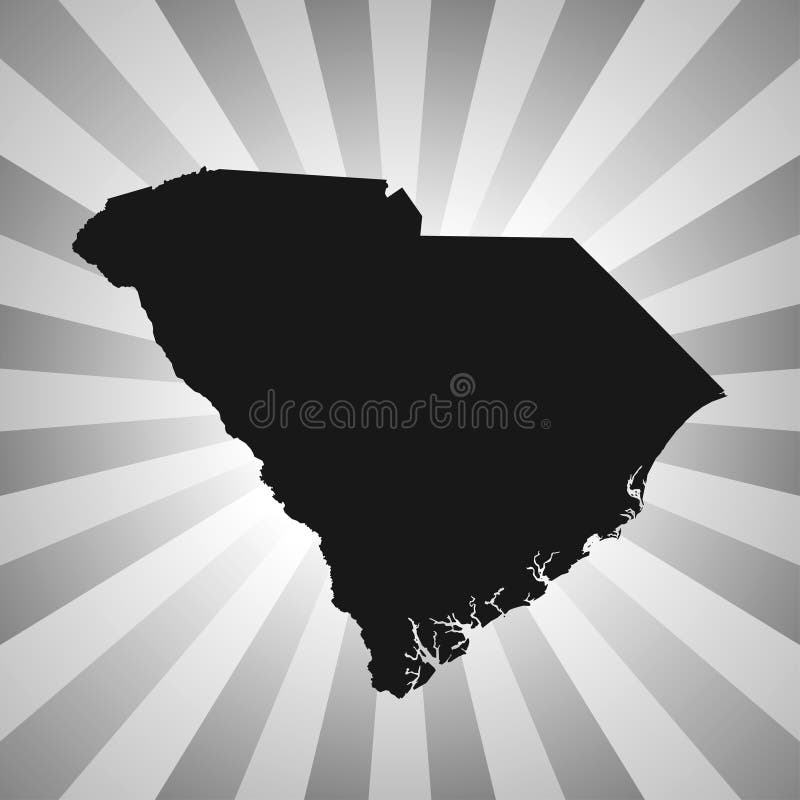Map of the South Carolina stock vector. Illustration of location ...