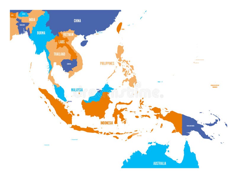 Map of Southeast Asia. Vector Map in Shades of Grey Stock Vector ... Map of Southeast Asia. Vector Map in Shades of Grey Stock Vector ...