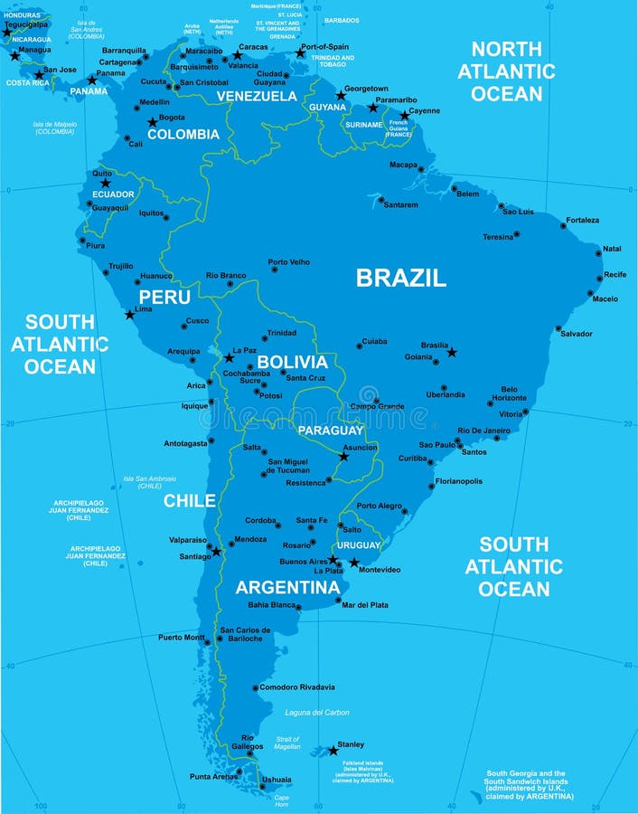 Southern America Map Stock Illustrations – 6,077 Southern America Map ...