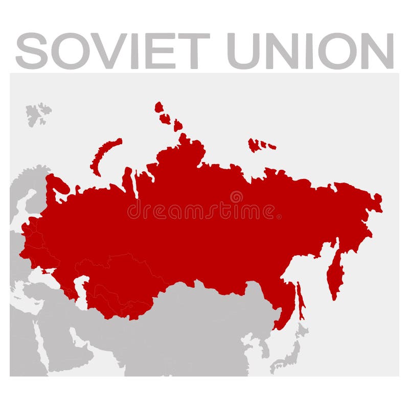 Soviet Union, USSR, Map With Flag Stock Vector - Illustration of ...