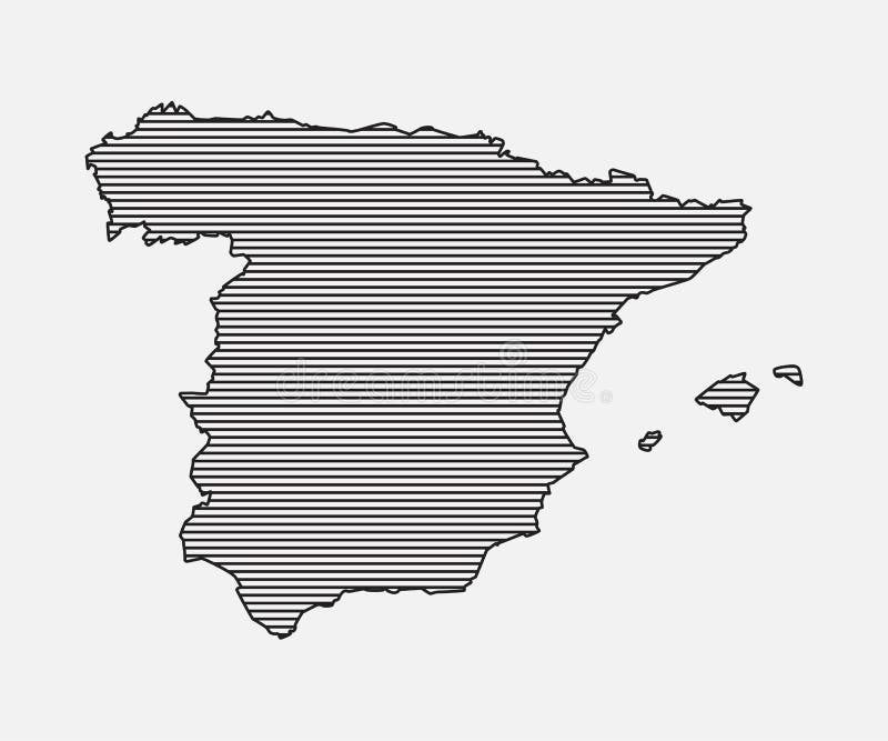 Vector Map Spain, Template Europe Outline Country Stock Illustration ...