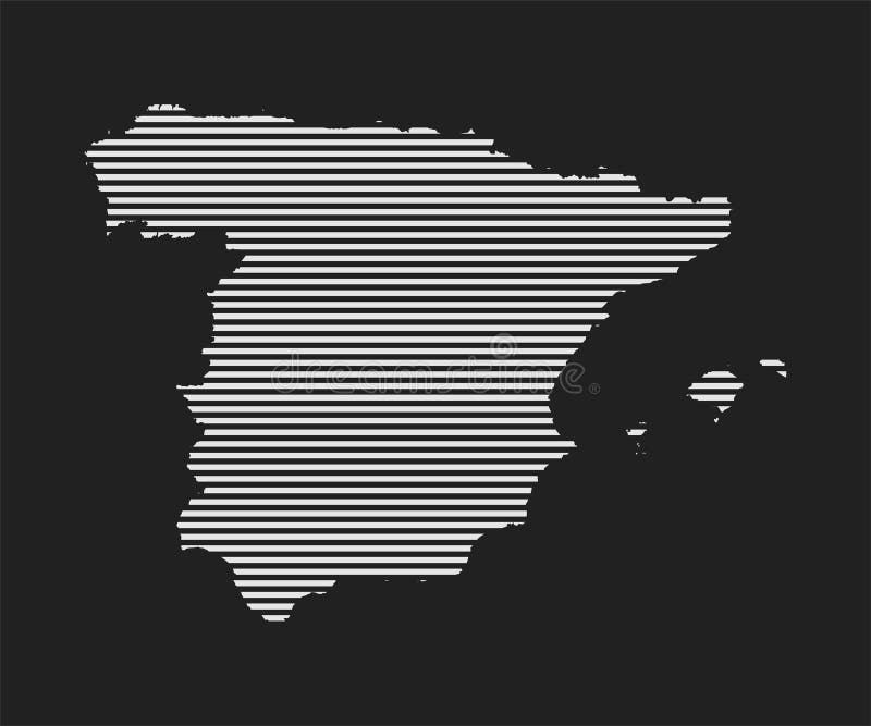 Vector Map Spain, Template Europe Outline Country Stock Vector ...