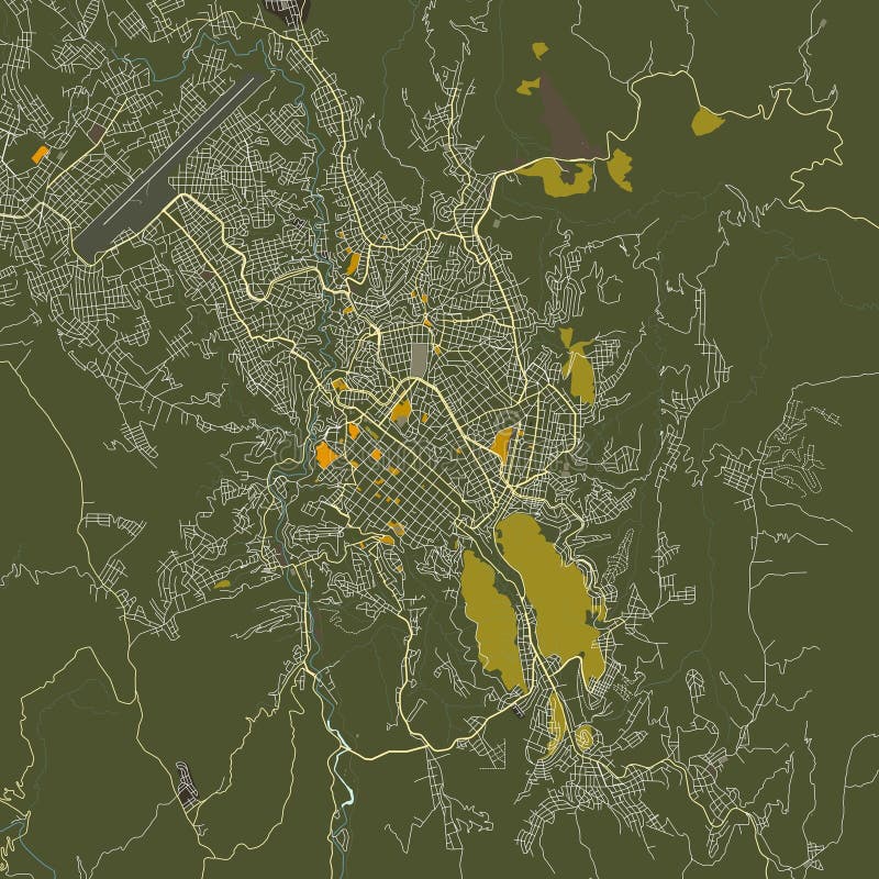 Map of Sucre, Bolivia stock vector. Illustration of font - 283903002