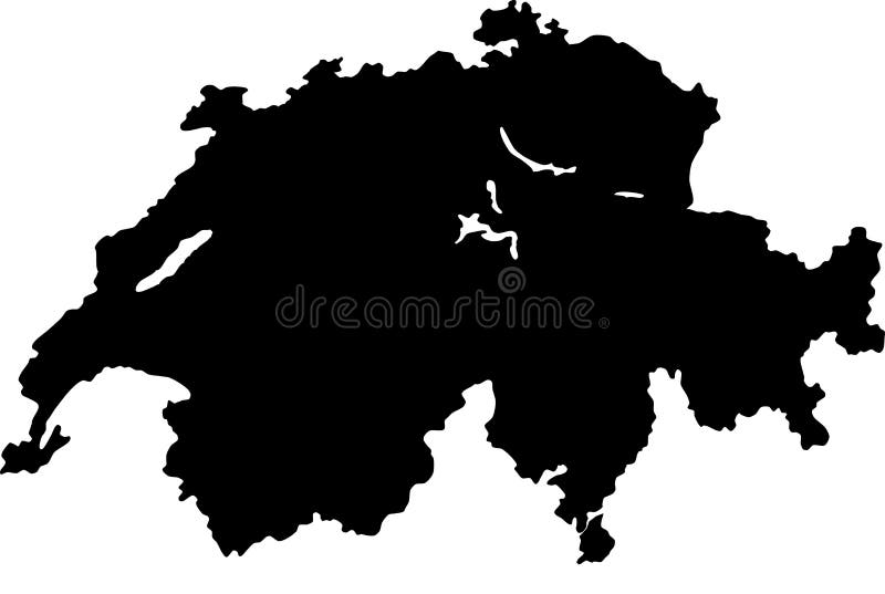 Vector map of Switzerland stock vector. Illustration of kingdom - 6216629