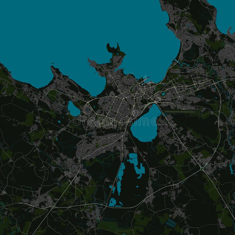 Vector Map of Tallinn, Estonia Stock Vector - Illustration of animal ...