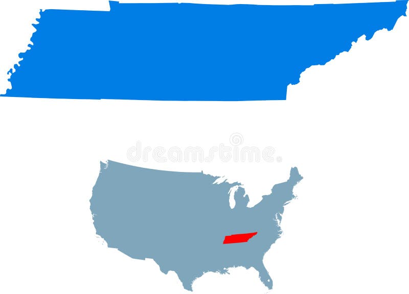 Map of the Tennessee stock vector. Illustration of county - 205874823
