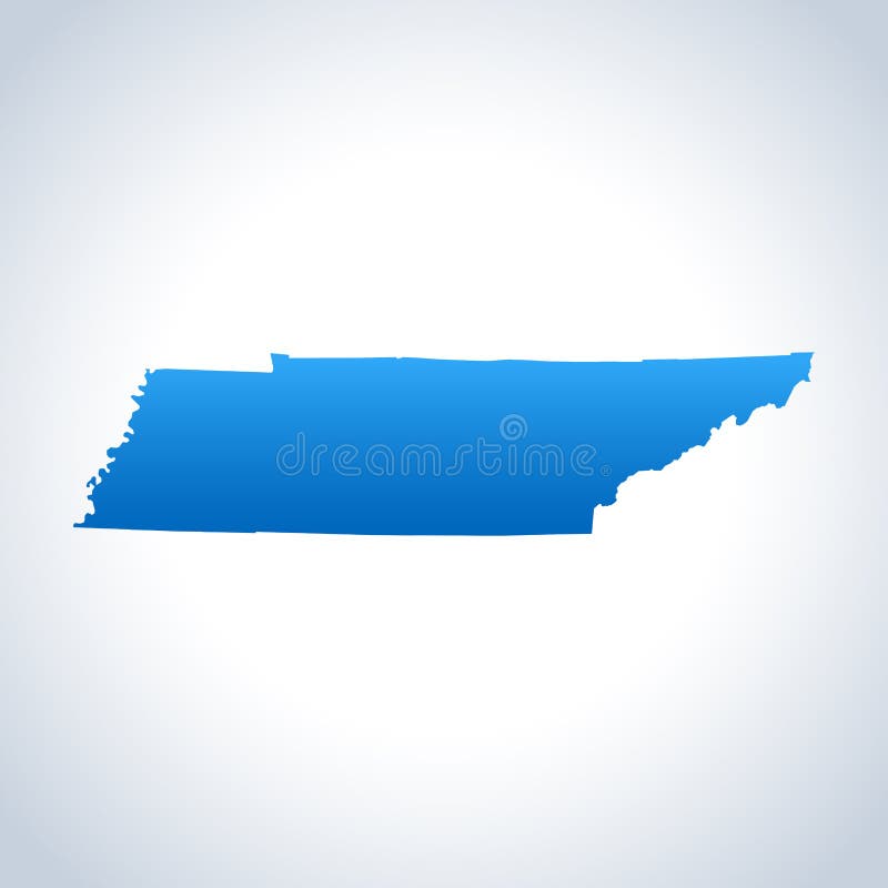 Map of the Tennessee stock vector. Illustration of state - 205874904