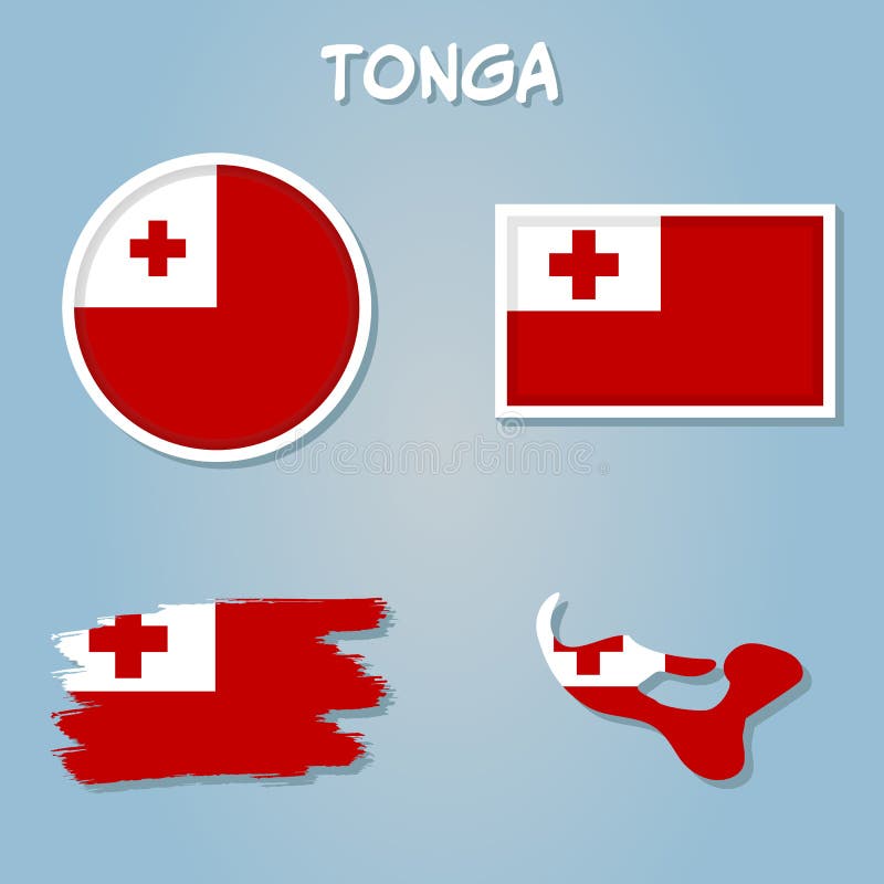 Vector Tonga flag stock vector. Illustration of design - 101275763