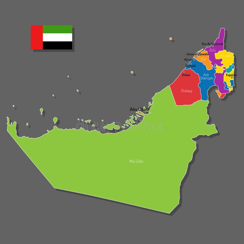 Vector map of UAE stock vector. Illustration of mask - 363485493