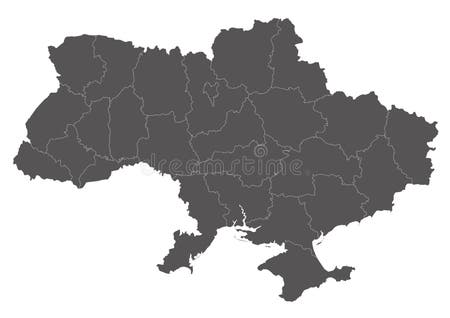 Vector Map of Ukraine with Provinces Stock Vector - Illustration of ...