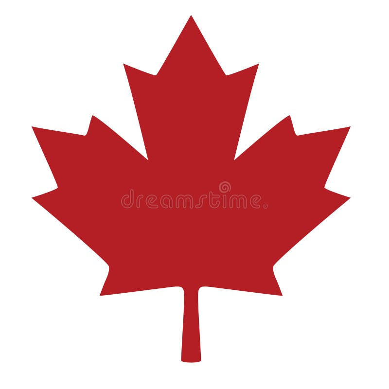 Vector Maple Leaf Icon, Logo. Red Maple Leaf. Stock Vector ...