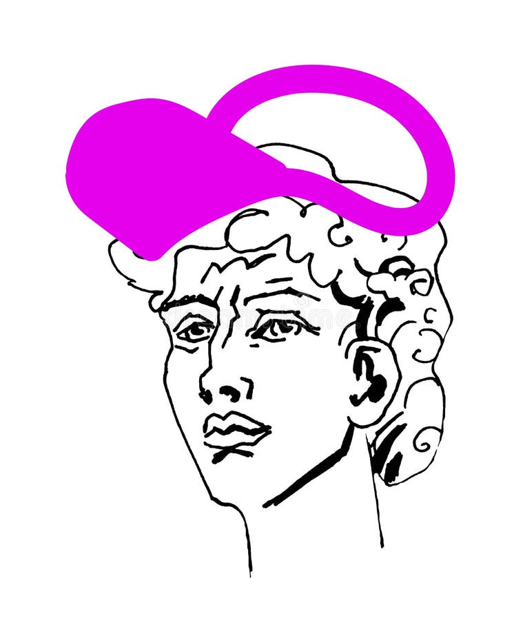 Vector Marble Head of David. Work of Art of the Era of Excitement Stock ...