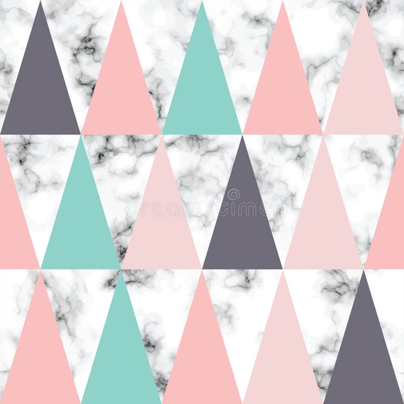 Vector Marble Texture Design with Triangles, Black and White Marbling ...