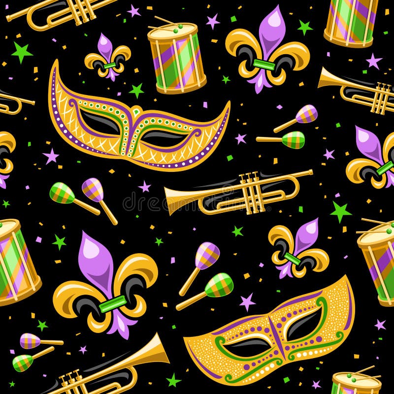 Vector Mardi Gras Seamless Pattern Stock Vector - Illustration of ... Vector Mardi Gras Seamless Pattern Stock Vector - Illustration of ...