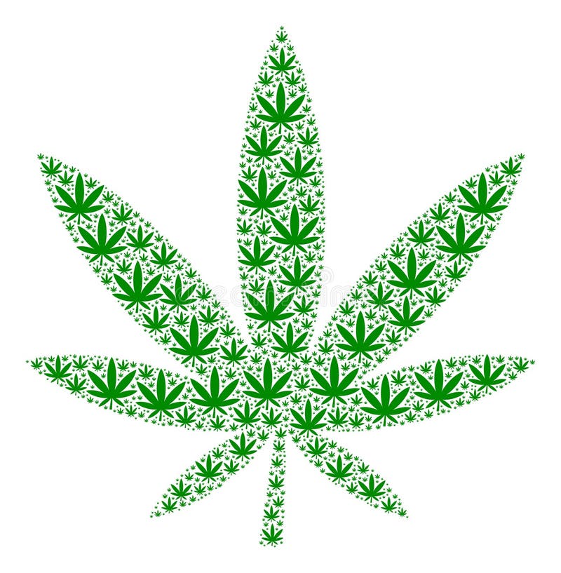 Marijuana Icon Fractal Collage Stock Vector - Illustration of element ...