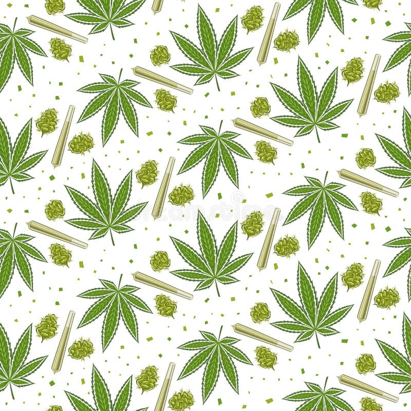 Vector Marijuana Seamless Pattern Stock Vector - Illustration of marijuana, master: 234520575