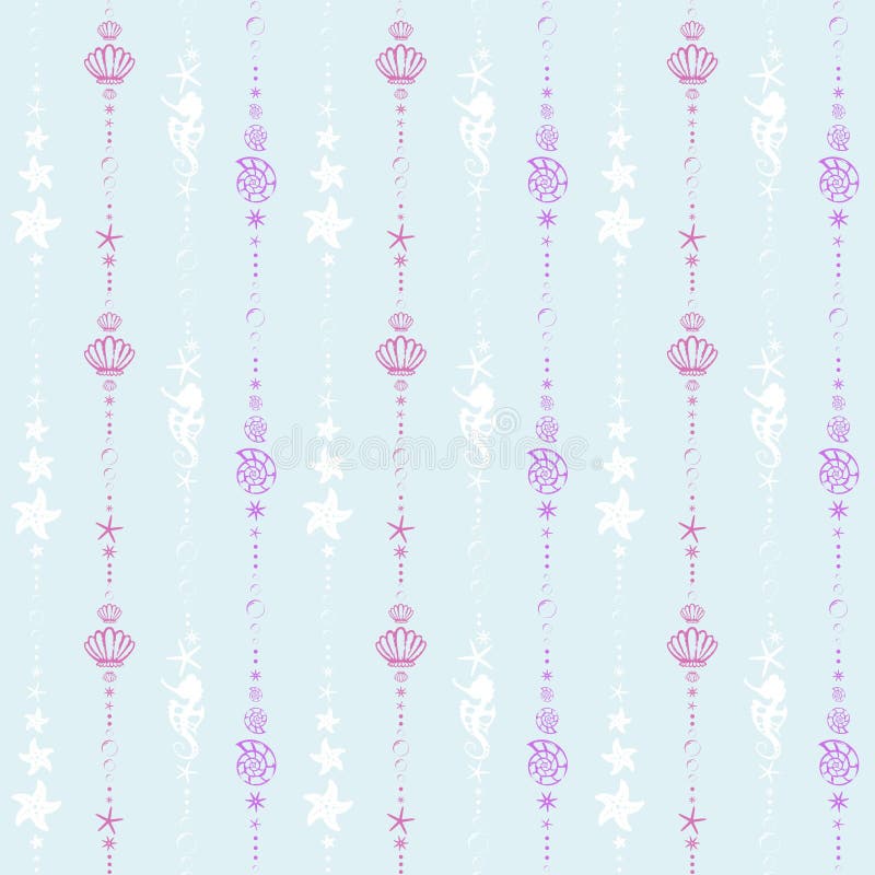 Vector Marine Pattern with Upright Lines Drawing Stock Vector ...