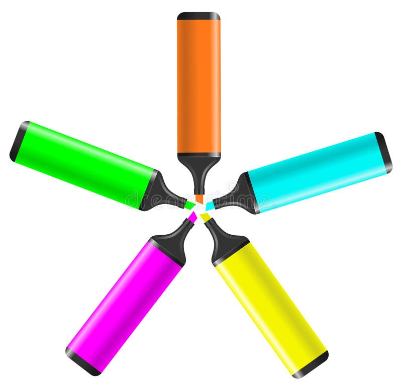 Vector marker color pen stock vector. Illustration of marker - 32038613