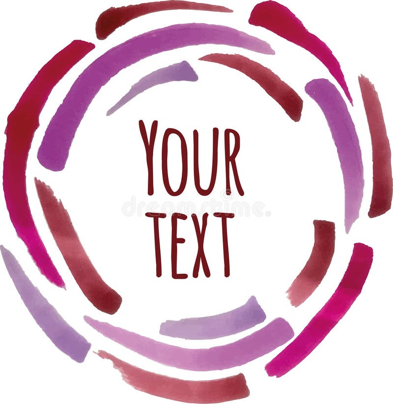 Vector Marker Pink Circle Frame. Border for You Text Stock Vector ...