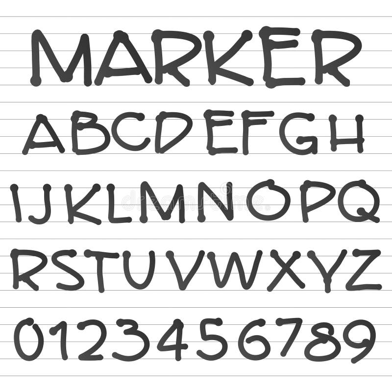 Vector Designer Sketch Alphabet Stock Vector - Illustration of scribble ...