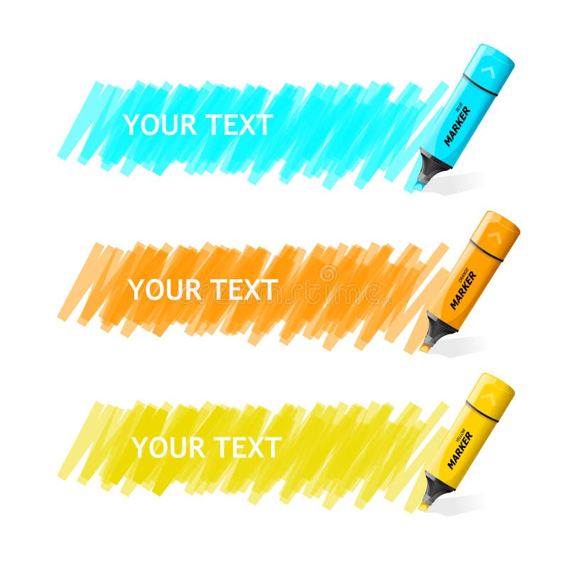 Fluorescent Marker Yellow stock vector. Illustration of interrogation ...