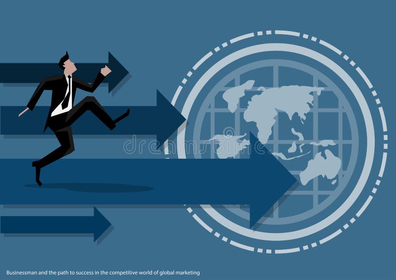 Vector Marketing Business Working Around the World To Communicate ...