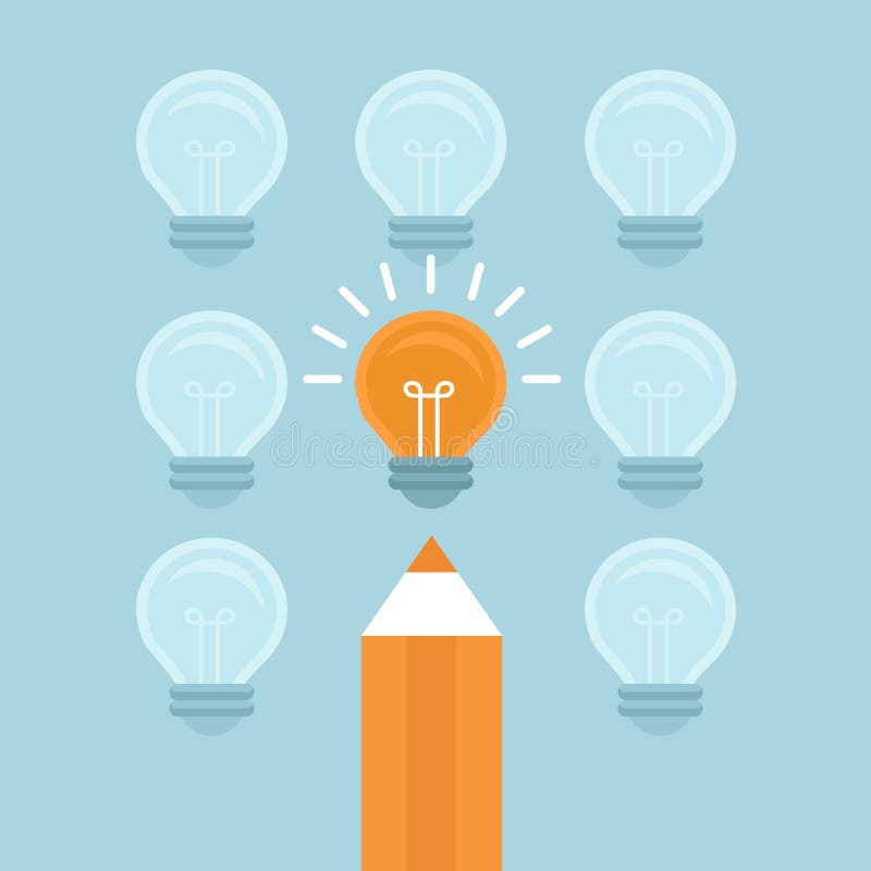 Vector Light Bulb and Brain Icon Stock Vector - Illustration of ...