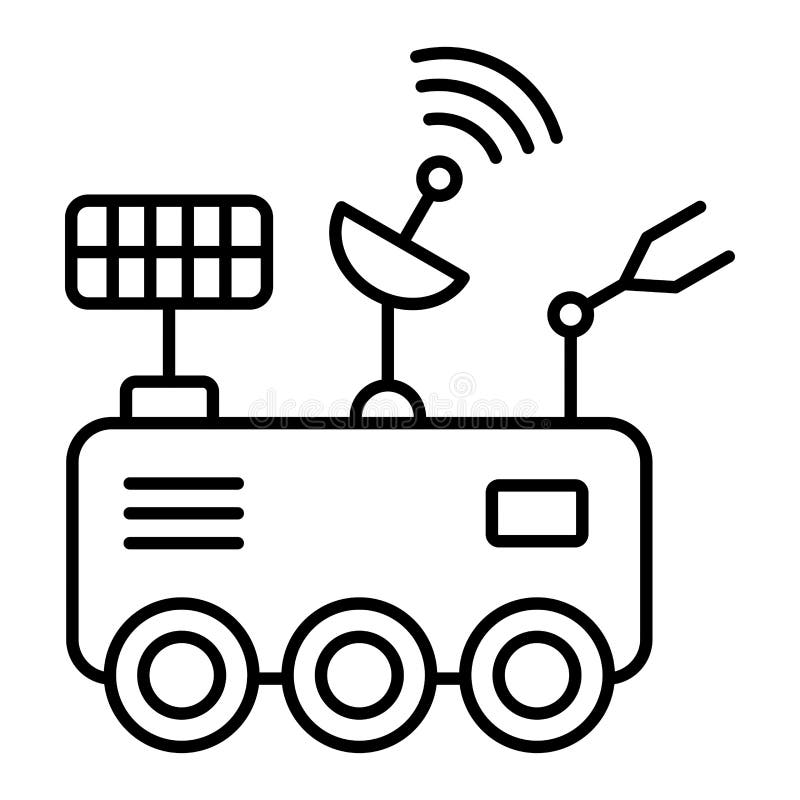 Vector Mars Rover Outline Icon Design Stock Vector - Illustration of ...