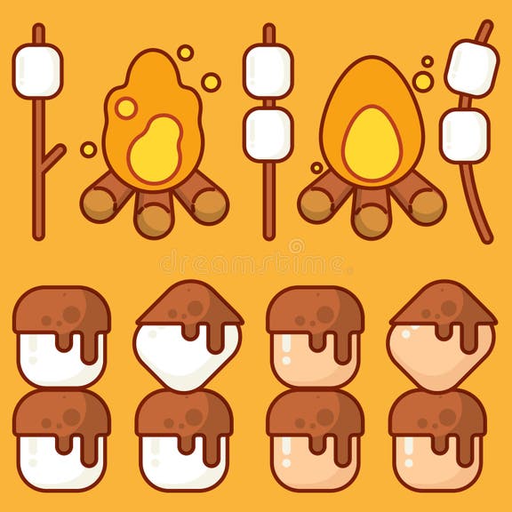 Vector Marsmallow Set Illustration Stock Illustration - Illustration of ...