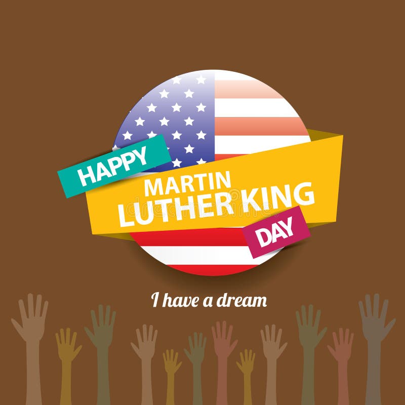 Vector Martin Luther King Jr Day Sticker or Label on Transparent ...