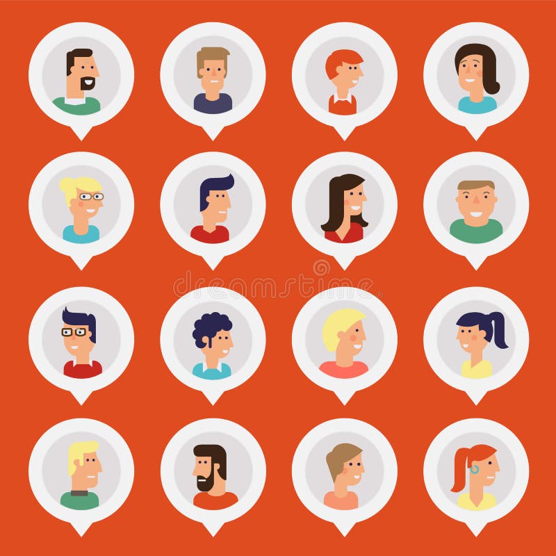 Vector Material Cartoon Character Collection Stock Vector ...