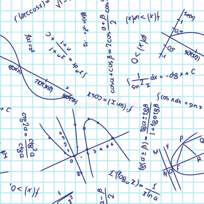 Vector Mathematical Pattern Stock Vector - Illustration of sketch ...