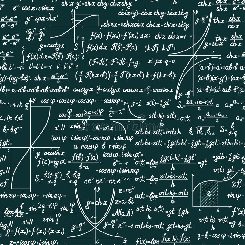 Vector Mathematical Seamless Pattern Stock Vector - Illustration of ...