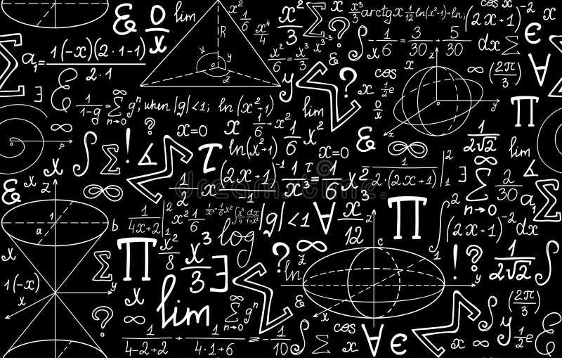 Vector Mathematical Seamless Texture with Handwritten Algebra and ...