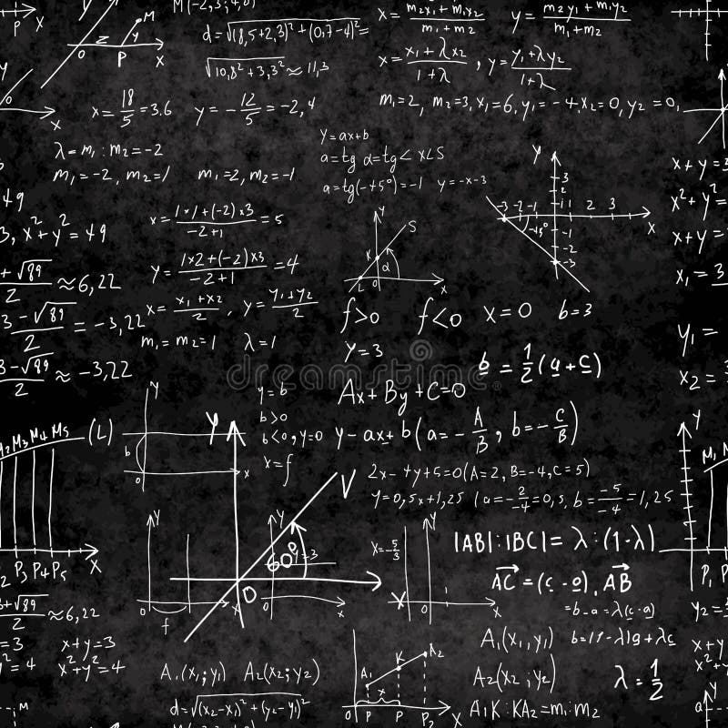 Vector Mathematical Seamless Texture with Handwritten Algebra and ...